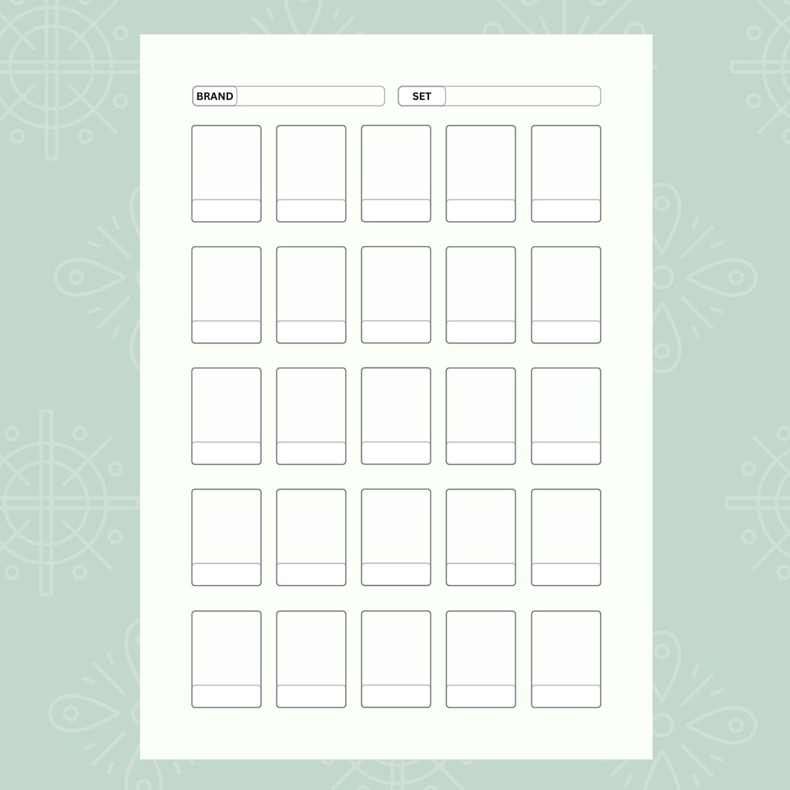 Color Swatch Chart Blank Color Chart Printable Color Swatch Template ...