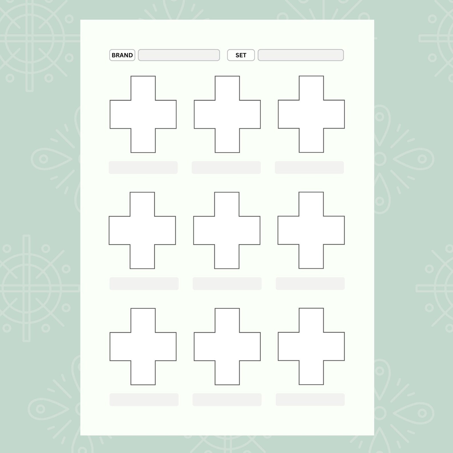 Color Swatch Chart Blank Color Chart Printable Color Swatch Template ...
