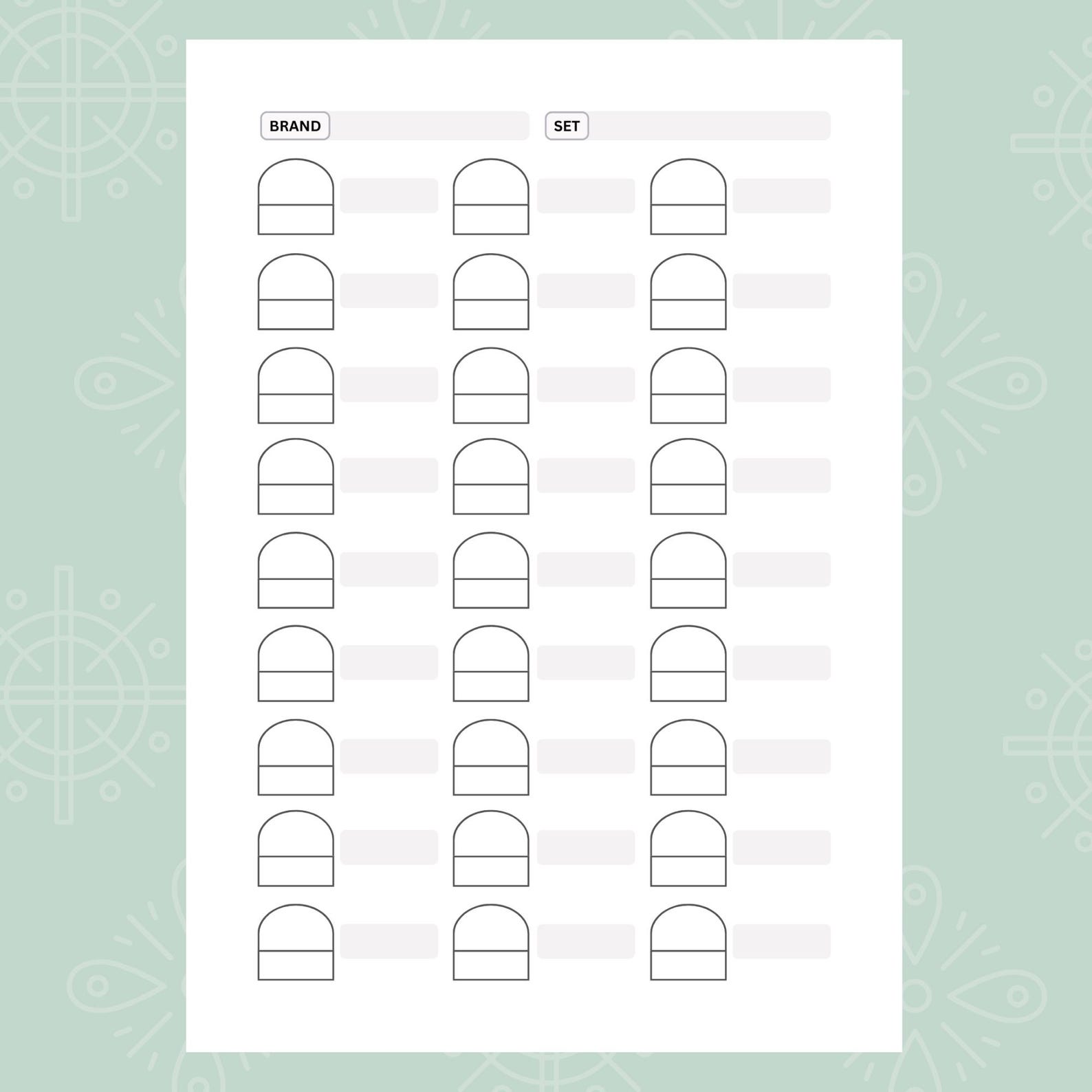 Blank Color Swatch Chart Template (PDF) - Etsy