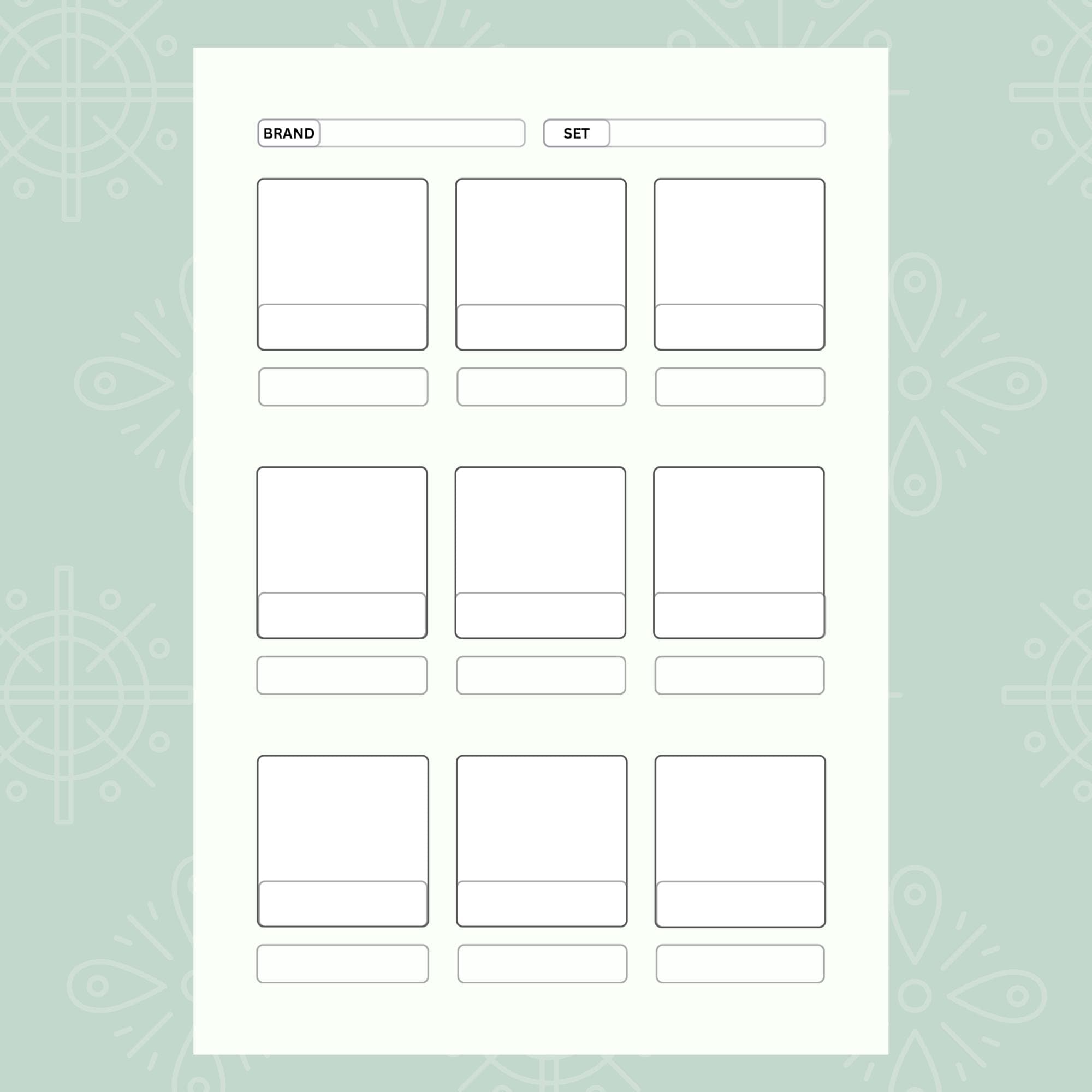 Blank Color Swatch Chart Printable, Artist Template (PDF) - Etsy