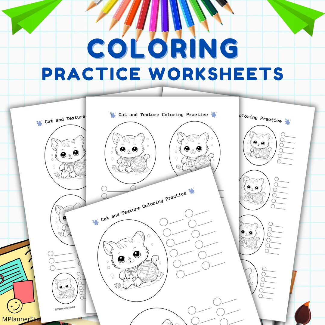 Coloring Practice Worksheets (PDF) – Cute Pages to Practice Blending ...