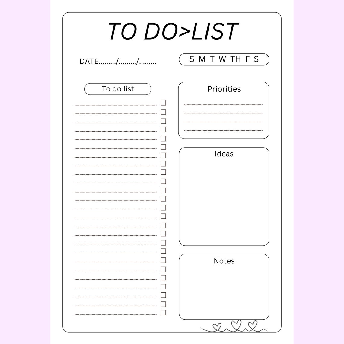 To Do List Planner Printable, Detailed Productivity Planner, Daily to ...