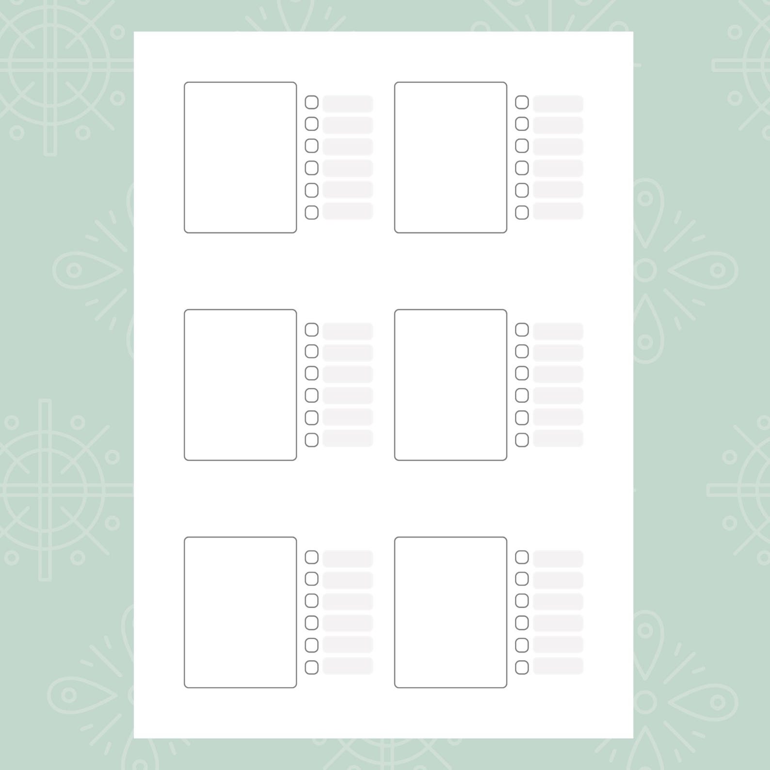 Pattern Swatch Template Blank Pattern Swatch Chart Printable Pattern ...
