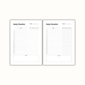 Daily Checklist Printable & Fillable, to Do List Template, Work/home ...