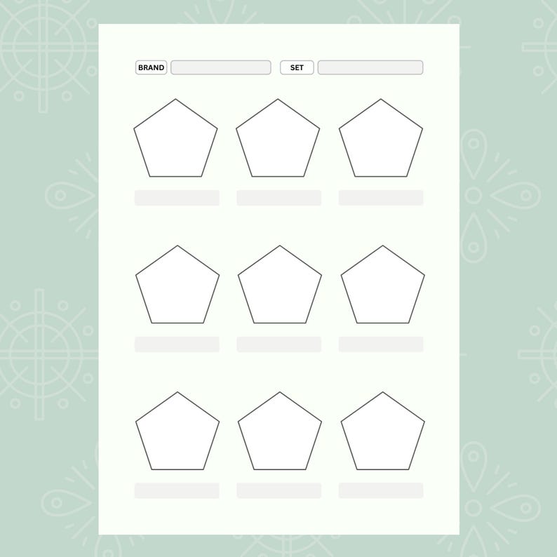 Blank Color Swatch Chart Printable (PDF) - Etsy
