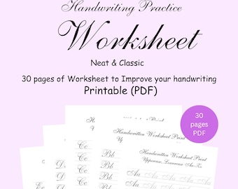 Neat Handwriting Practice Sheets, Printable Handwriting Worksheets ...