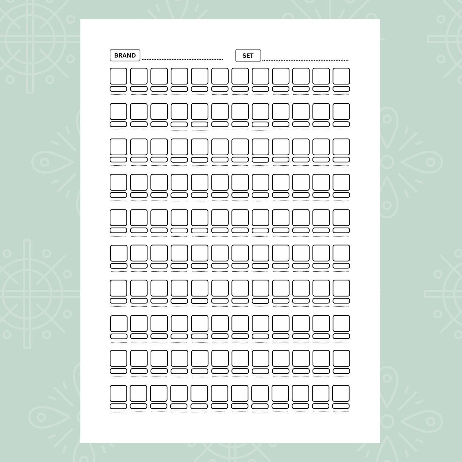 Color Swatch, Blank Color Palette, Pattern Color Swatch Chart Printable ...