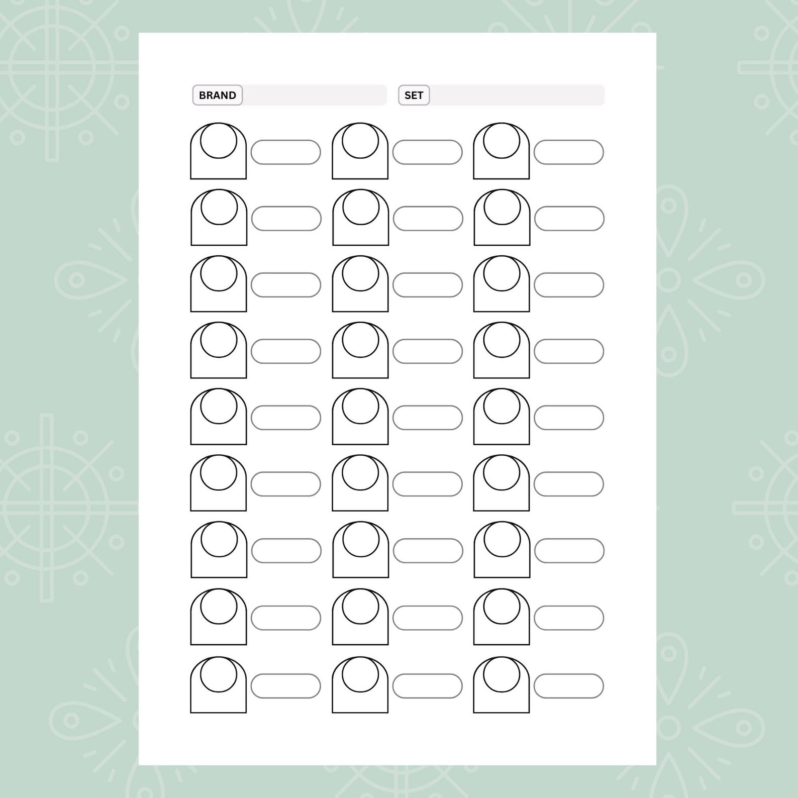 Color Swatch Chart Blank Color Chart Printable Color Swatch Template ...