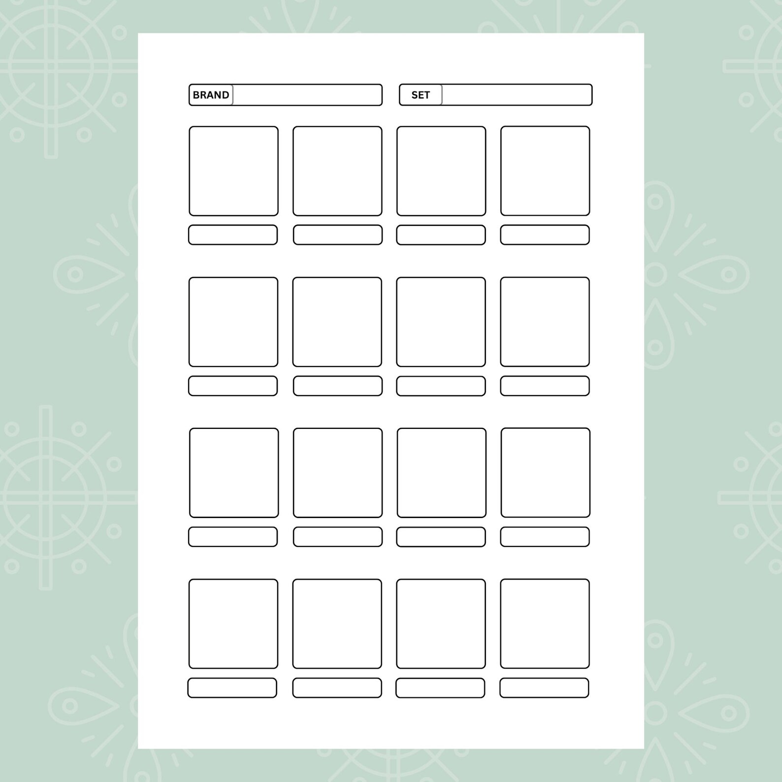 Blank Color Swatch Chart Set (printable PDF) - Etsy