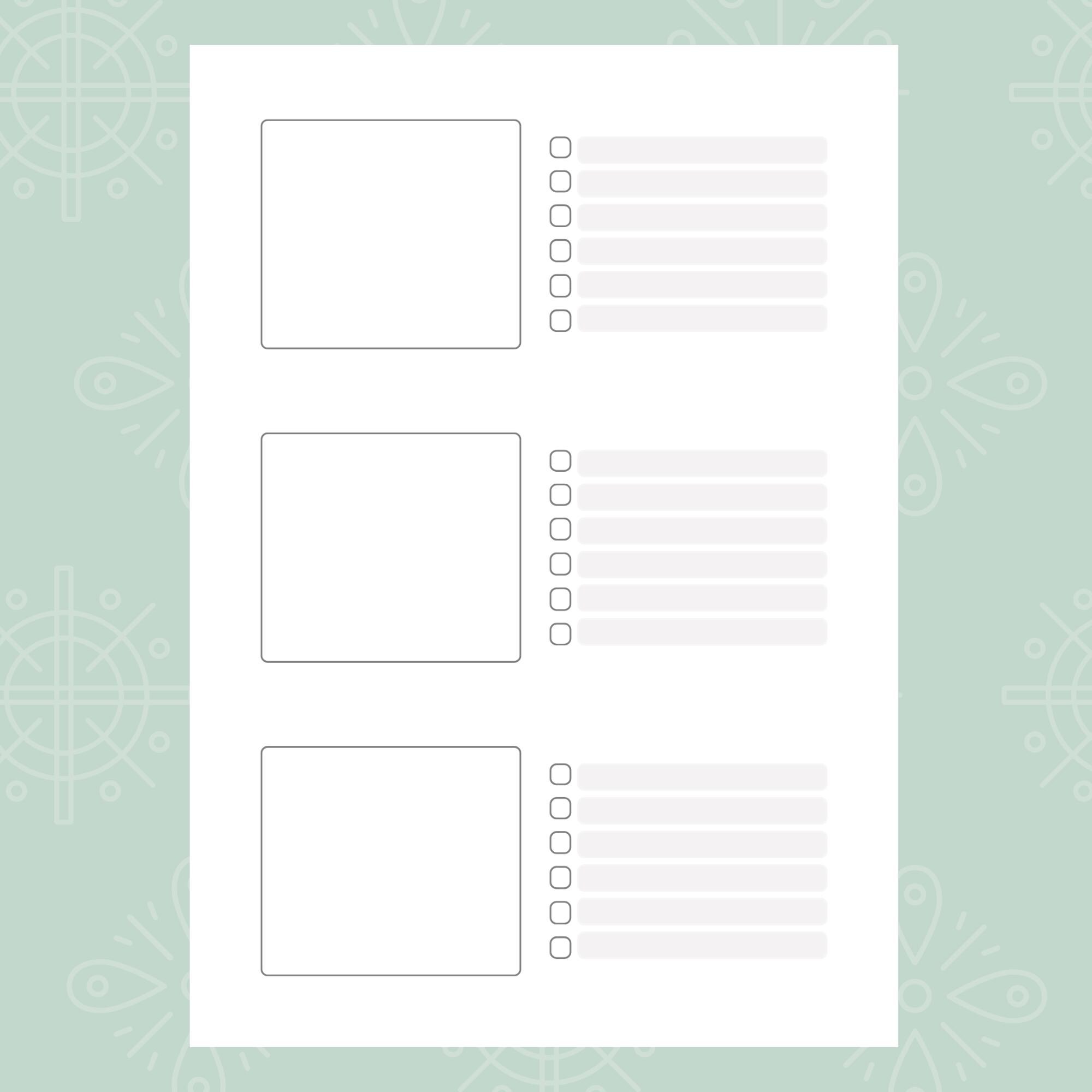 Pattern Swatch Template Blank Pattern Swatch Chart Printable Pattern ...