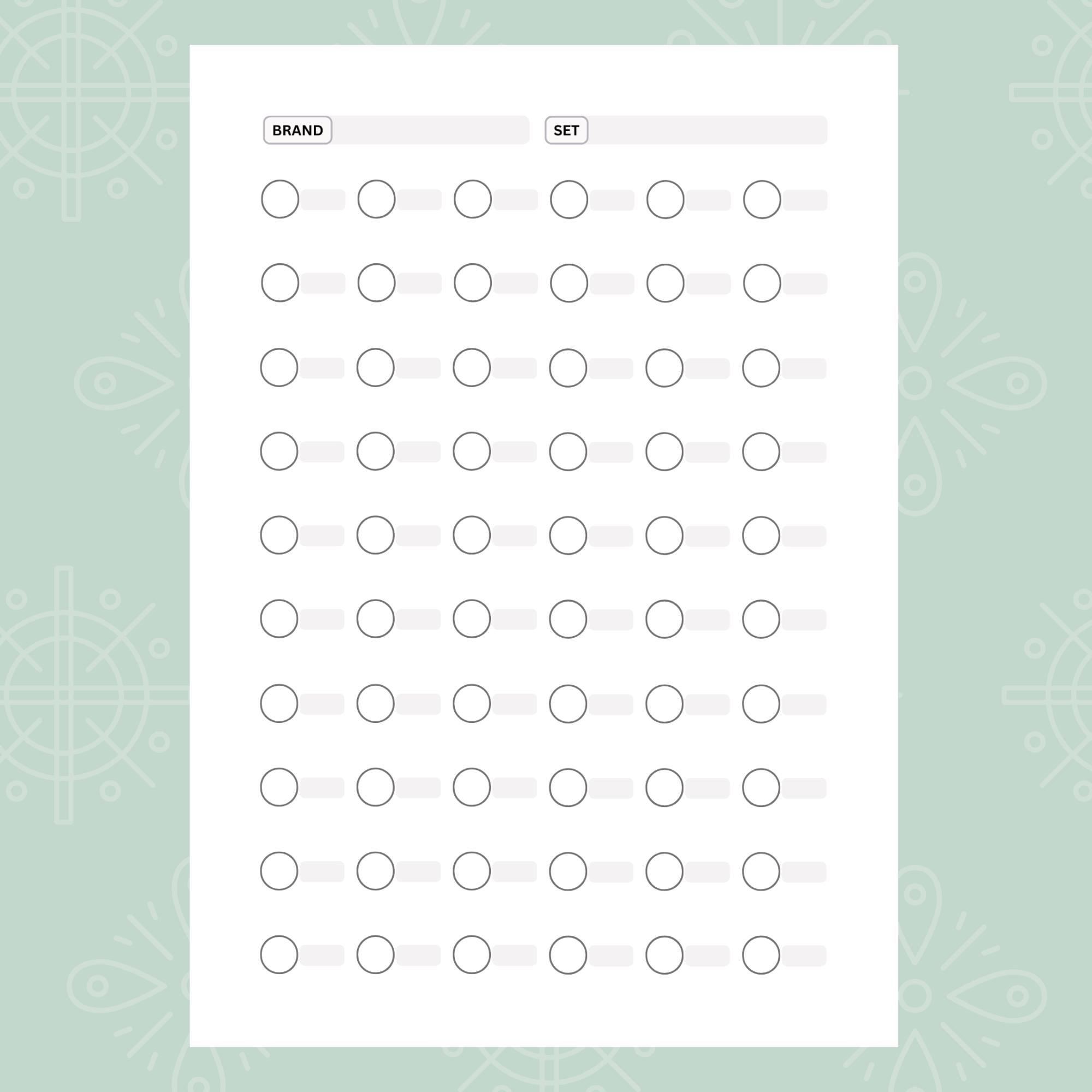 Color Swatch Chart Blank Color Chart Printable Color Swatch Template ...