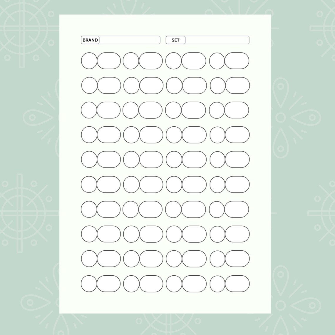 Color Swatch Chart Blank Color Chart Printable Color Swatch Template ...