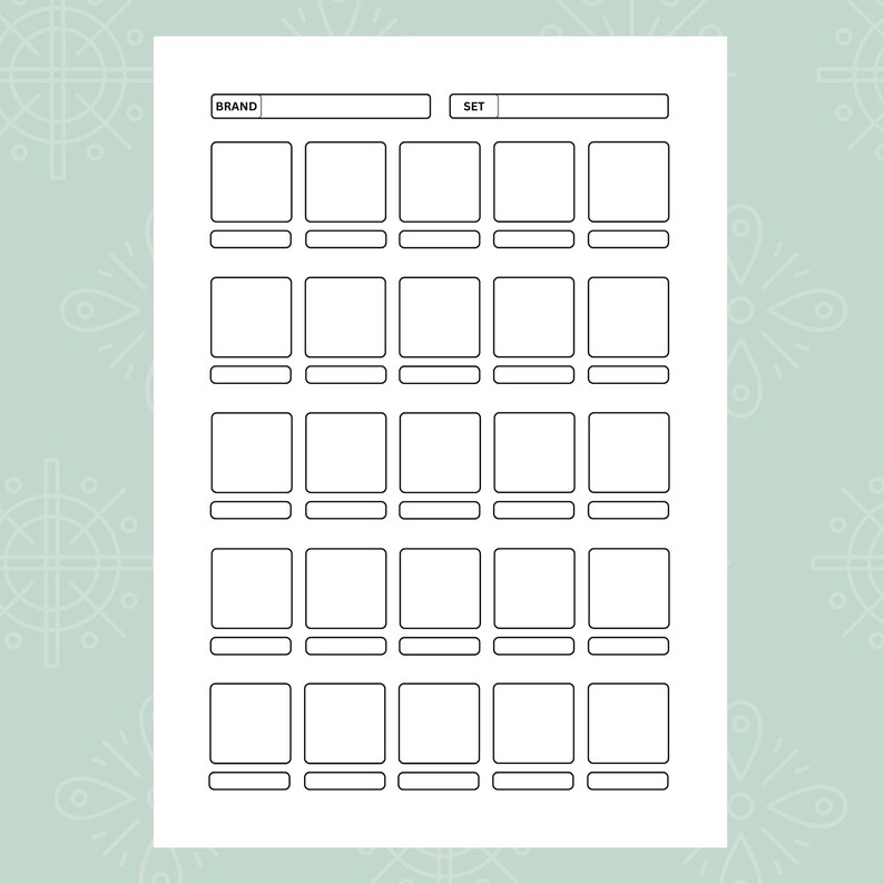 Blank Color Swatch Chart Set (printable PDF) - Etsy