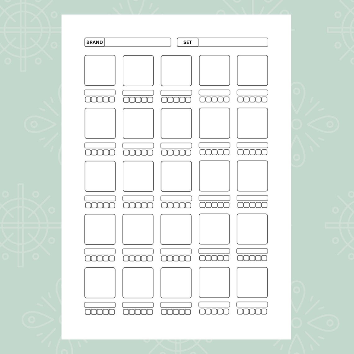 Color Swatch Chart Blank Color Chart Printable Color Swatch Template ...