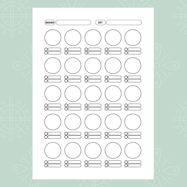 Color Swatch, Blank Color Palette, Pattern Color Swatch Chart Printable ...