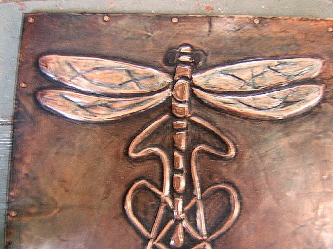 Art Nouveau Dragonfly Plaque | Etsy