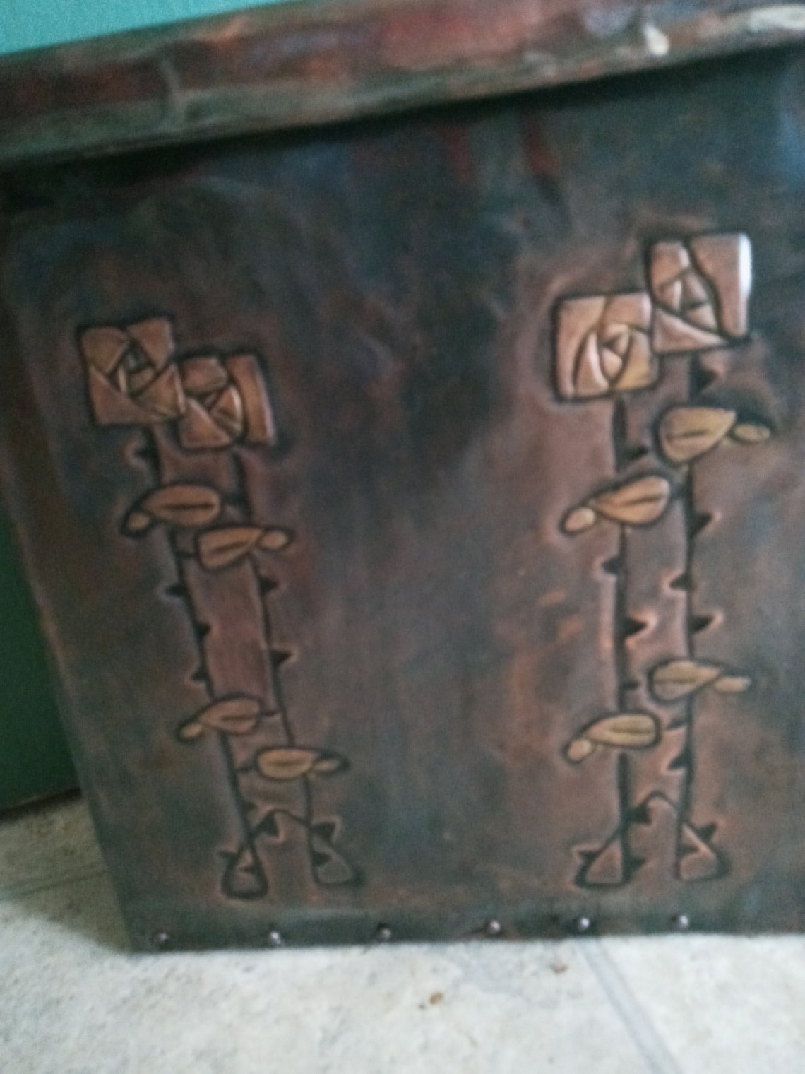 Double Hurd Rose Copper Embossed Mailbox - Etsy