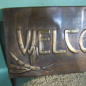 Brass Tooled Dragonfly Welcome Sign - Etsy