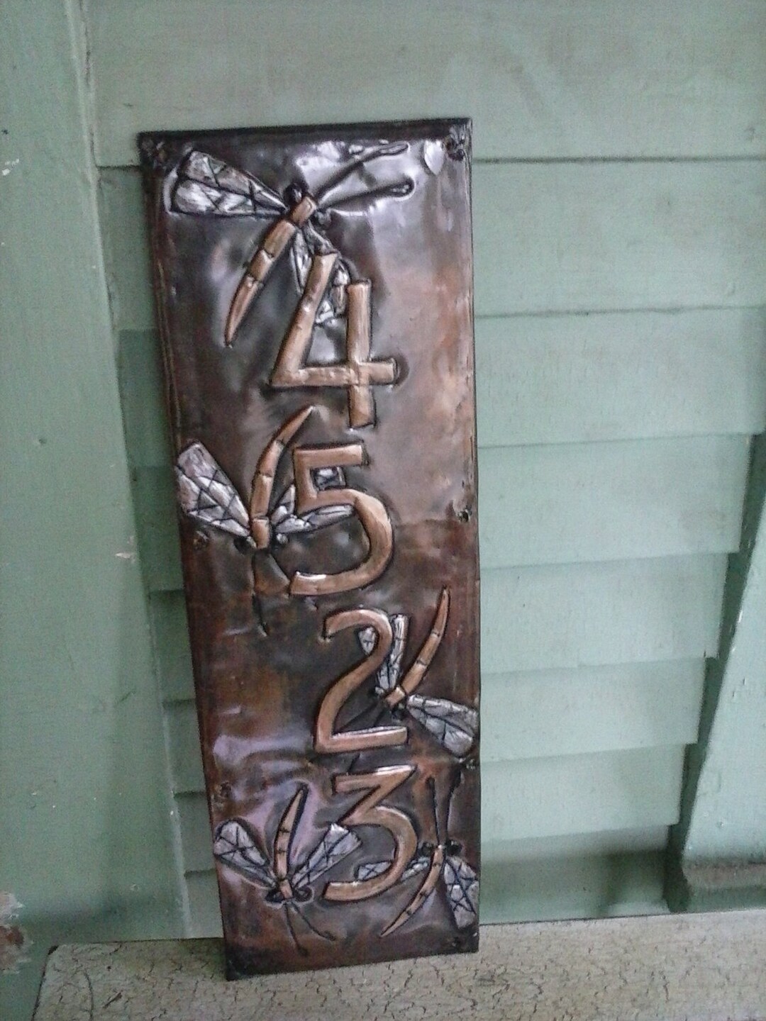 Dragonfly Vertical Housesign - Etsy