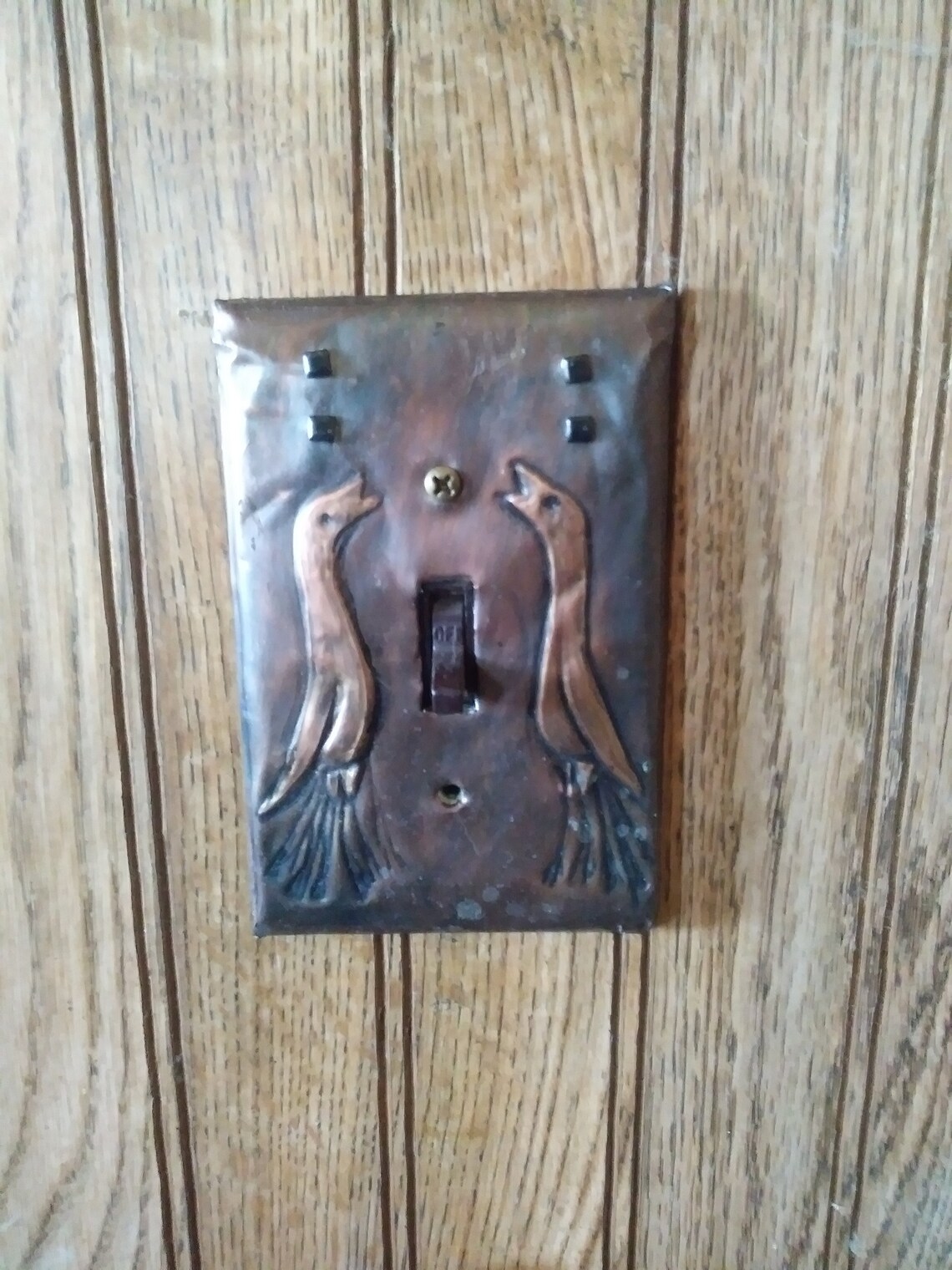 Pr of Craftsman Style Bird Switchplates | Etsy