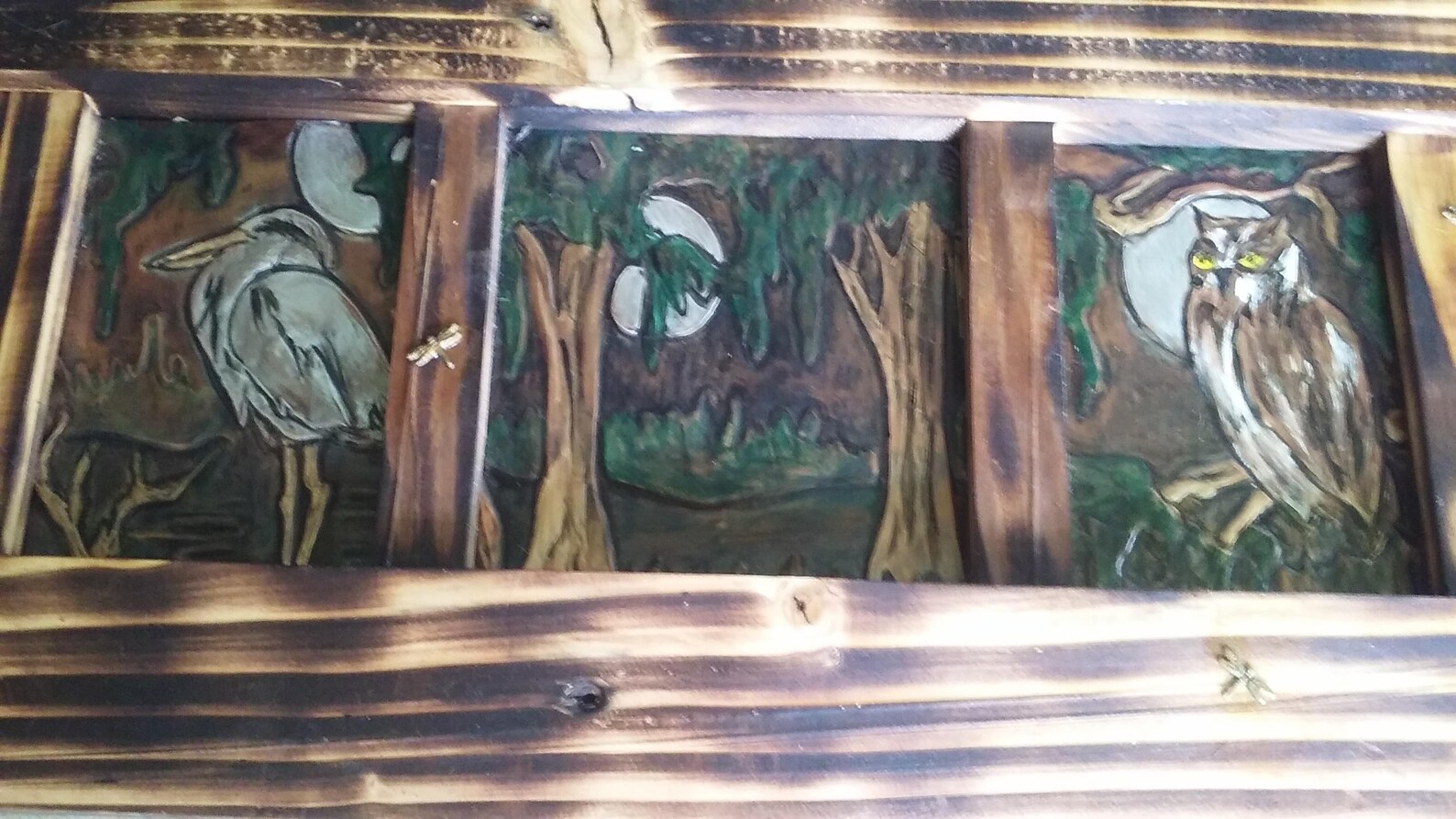 Framed Tri-paneled Swamp. Decor - Etsy