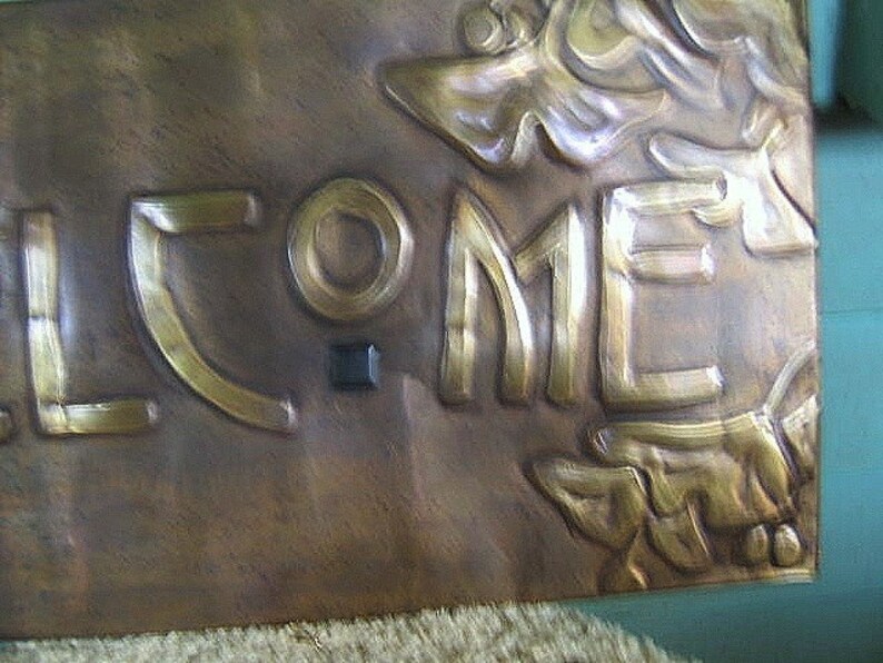 Brass Ginkgo Welcome Sign - Etsy