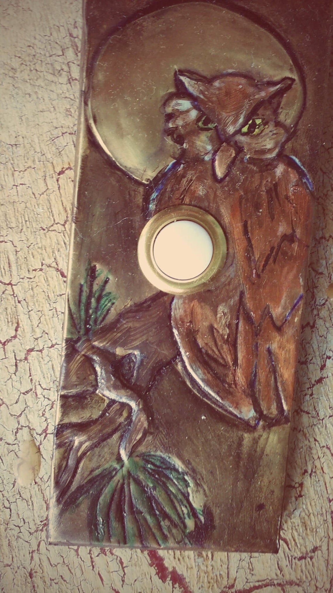 Owl in Moonlight Doorbell | Etsy