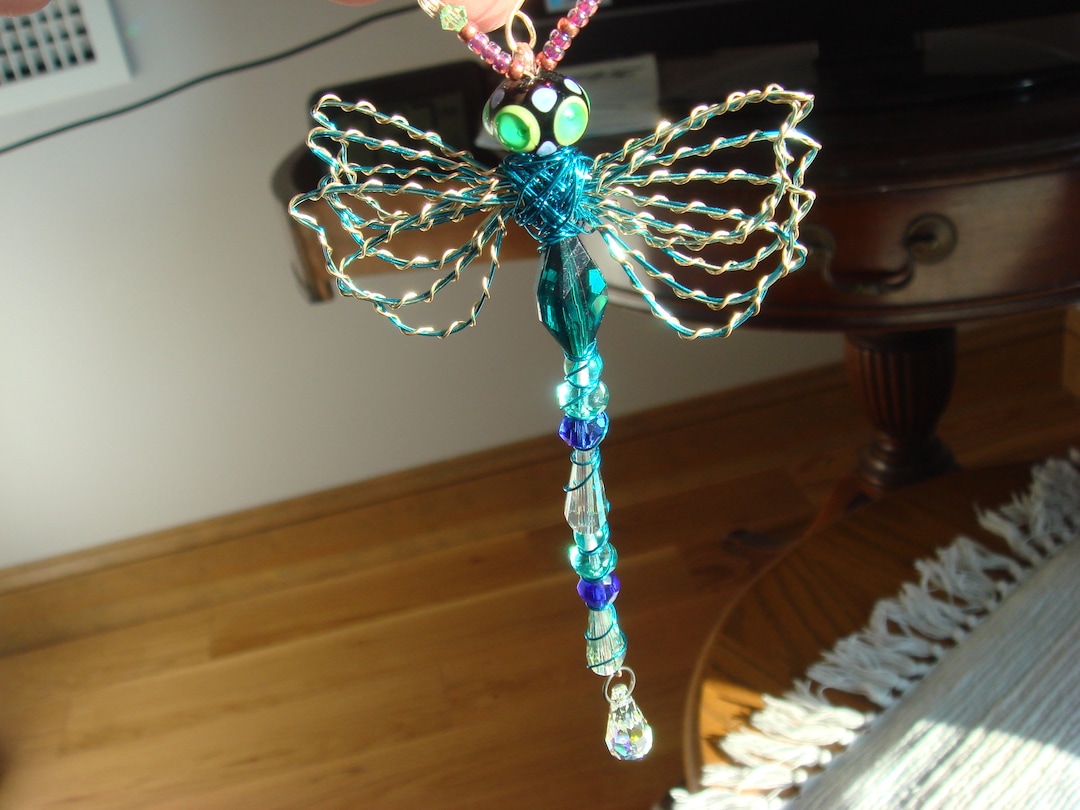 Onsale..blue/green Alien Dragonfly 9081 Handmade...all Ready to Fly ...