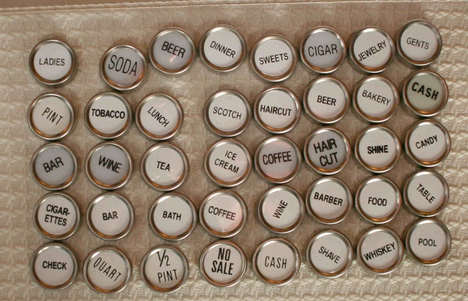 Vintage Cash Register Keys, 18mm Metal Craft Supplies - Etsy