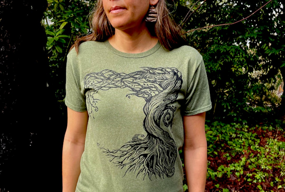 Green Tree of Life Tshirt Mens Women's Twisty Celtic Oak Mythical ...