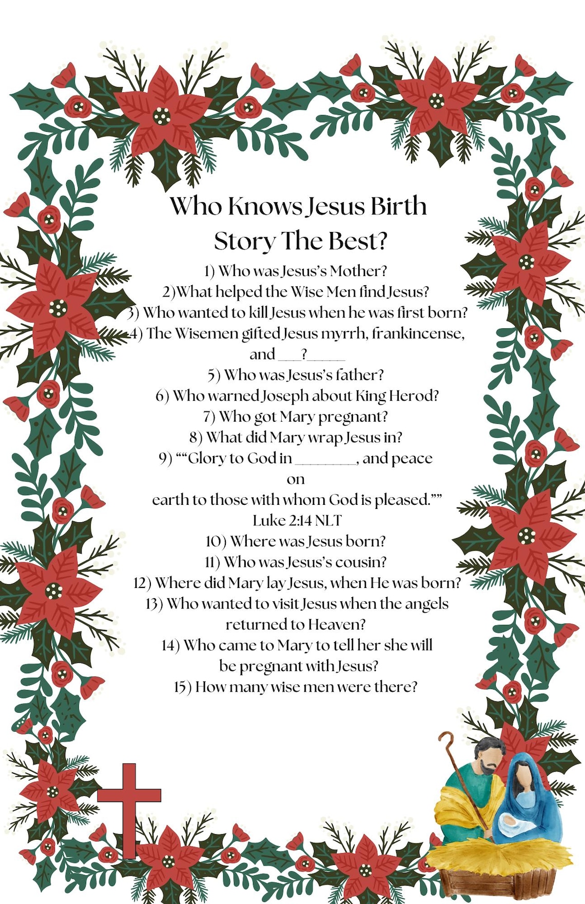 Who Knows Jesus Birth Story the Best?, Christmas Games, Christian Games ...
