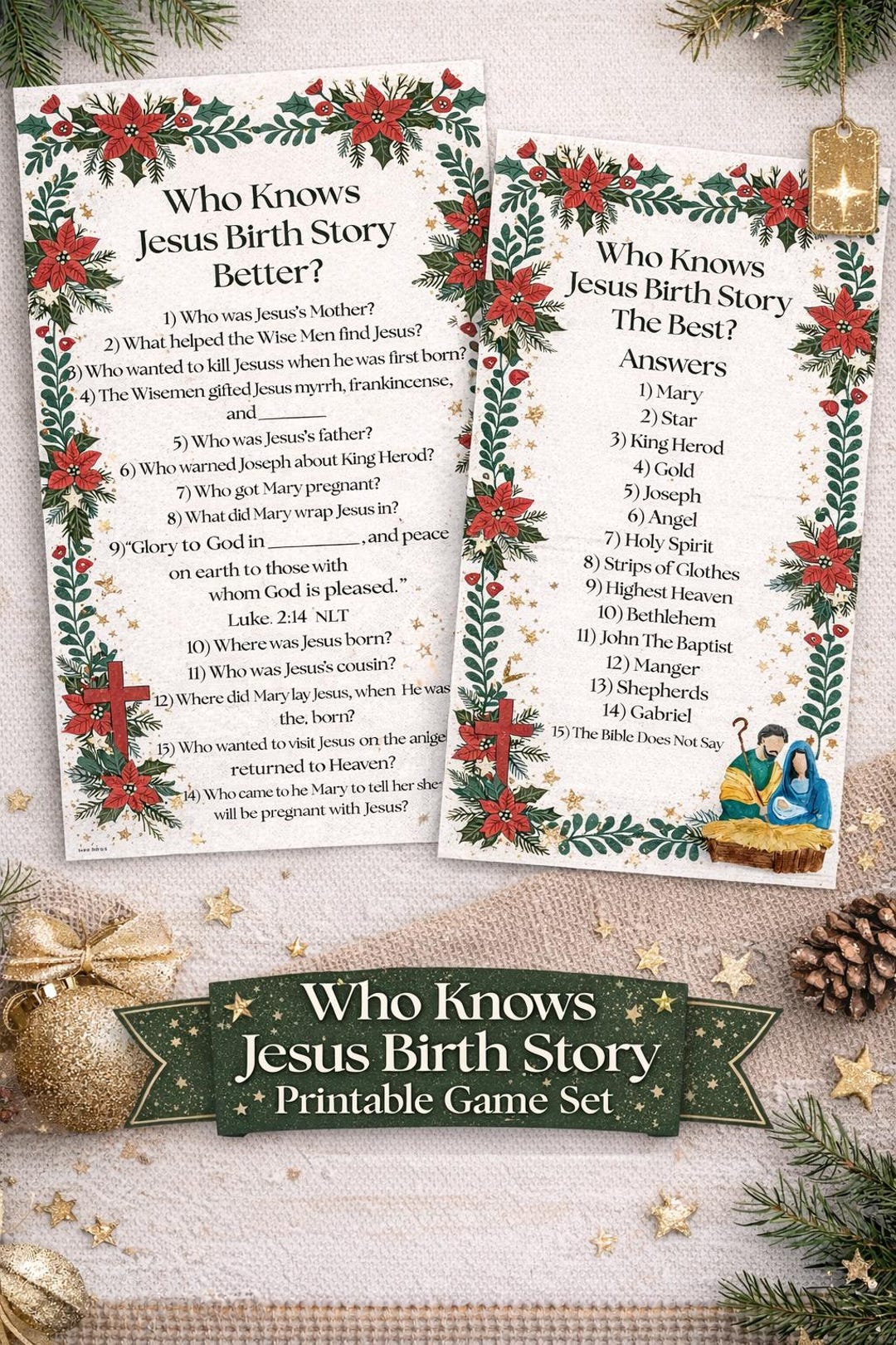 Who Knows Jesus Birth Story the Best?, Christmas Games, Christian Games ...