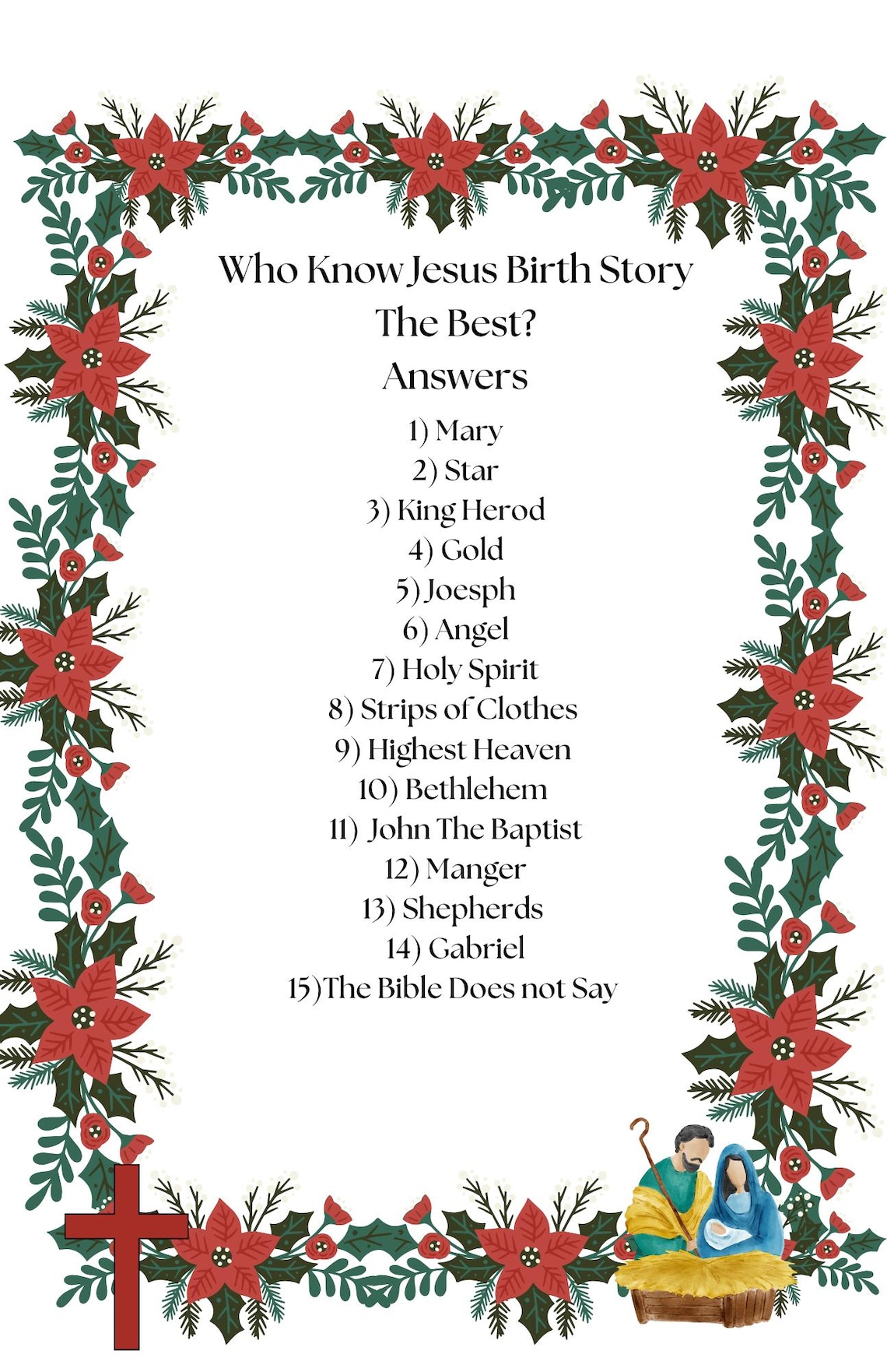 Who Knows Jesus Birth Story the Best?, Christmas Games, Christian Games ...