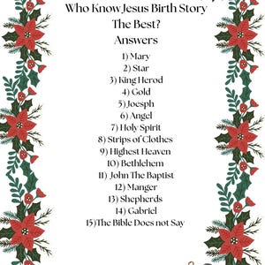 Who Knows Jesus Birth Story the Best?, Christmas Games, Christian Games ...