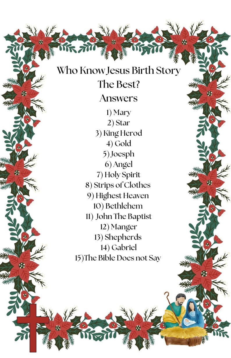Who Knows Jesus Birth Story the Best?, Christmas Games, Christian Games ...