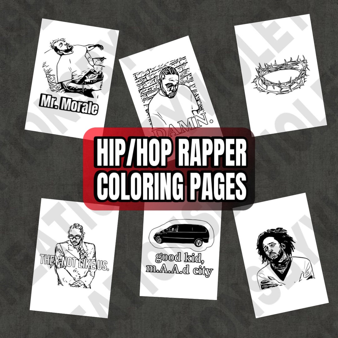 Hip/hop Rapper Digital Coloring Pages - Etsy