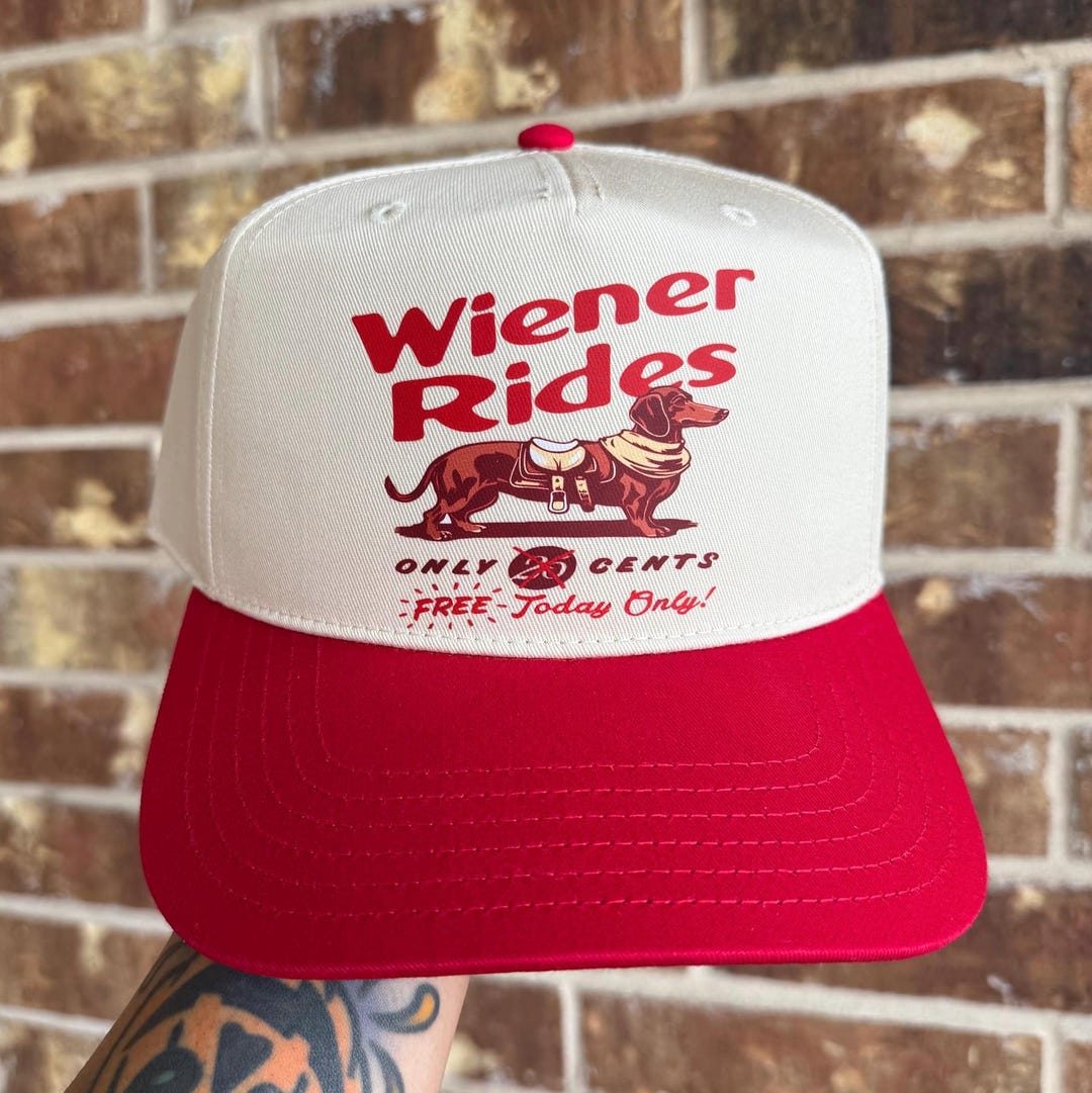 Wiener Rides Canvas Trucker Hat - Etsy