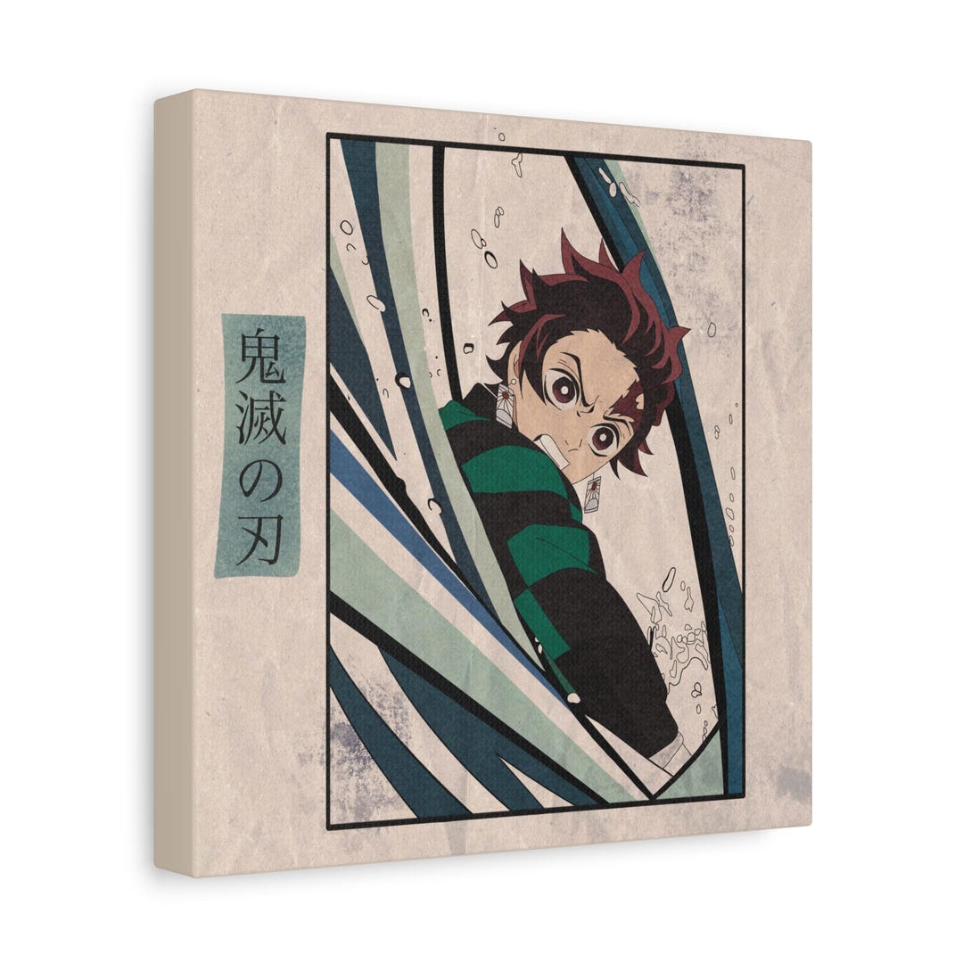 Demon Slayer Tanjiro Canvas Wall Art Premium Anime Print for Home ...