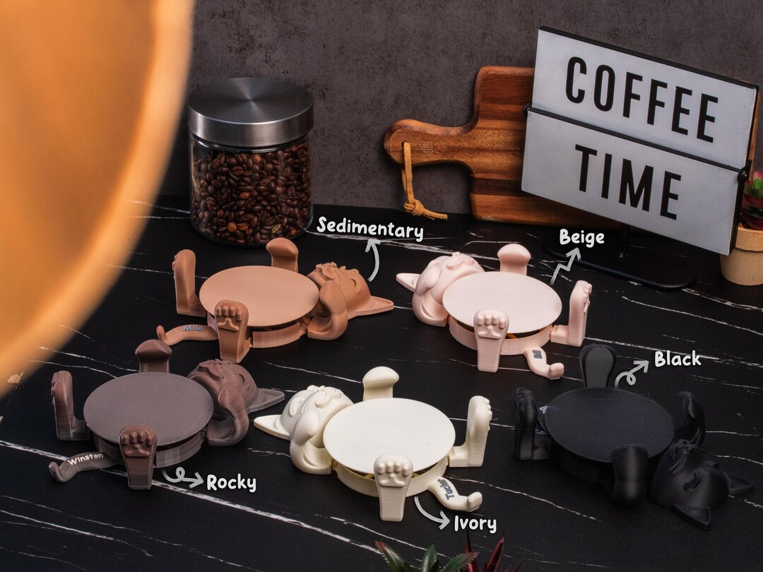 Personalized Cat-shaped Coaster With Articulating Paws - Unique and Fun Mug Hugger - Etsy