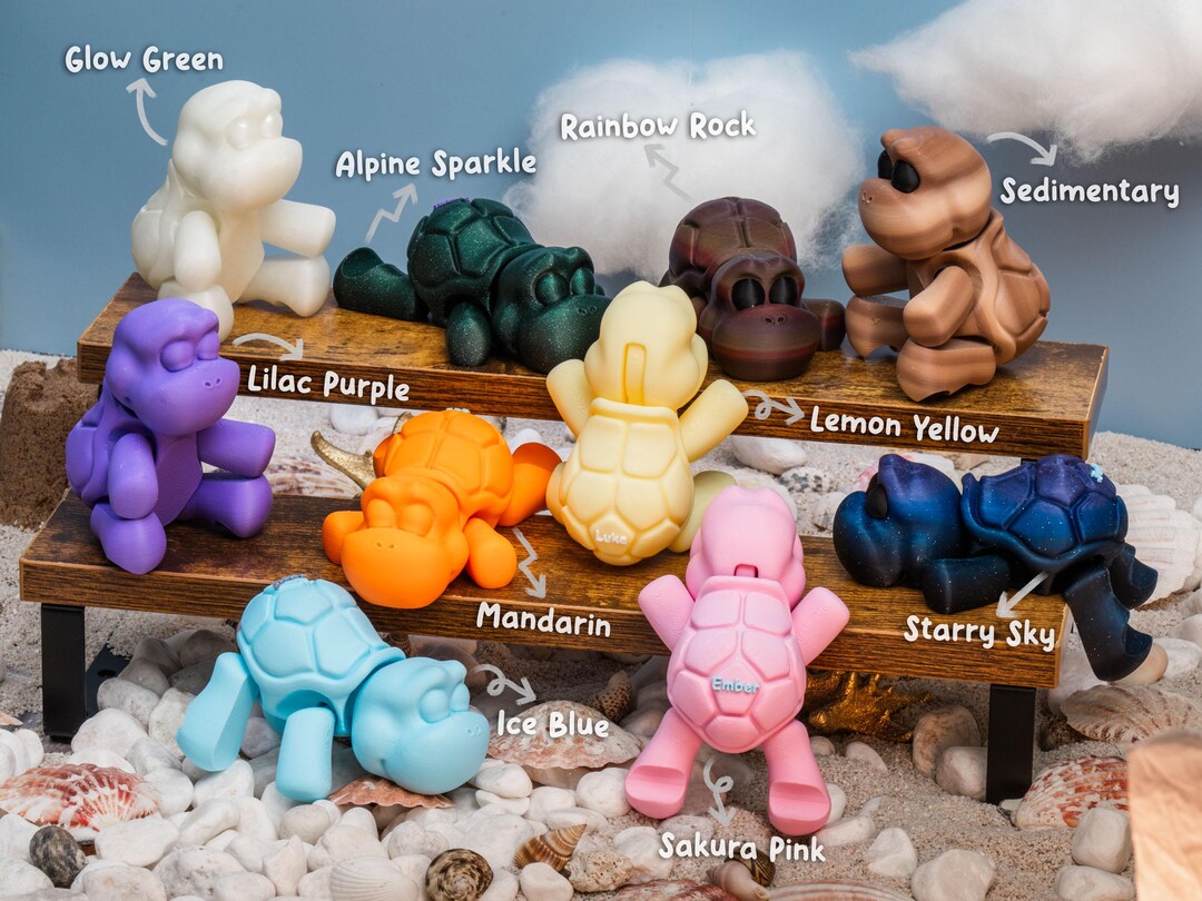 Personalized 3D Print Turtle - Toy - Cell Phone Holder - Etsy