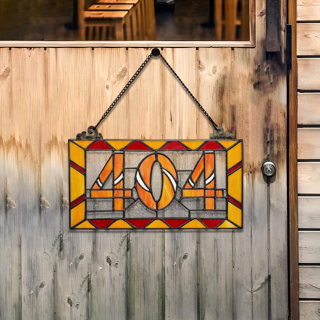 Custom Stained Glass House Number Sign – Handmade Suncatcher Window ...