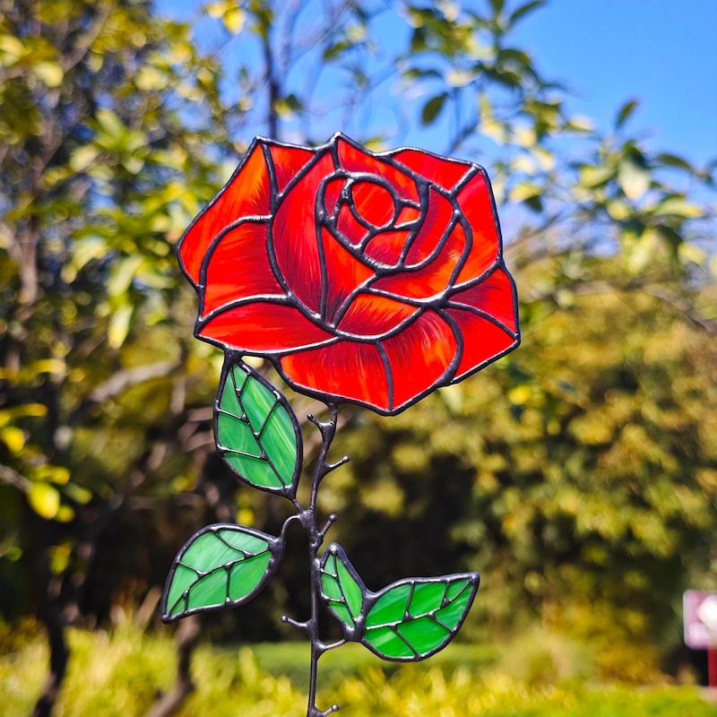 Glass Rose - Etsy