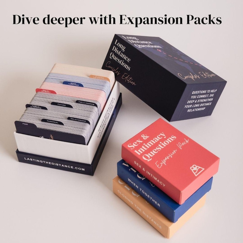 Long Distance Questions: Couples Conversation Starters Card Game | 150 ...