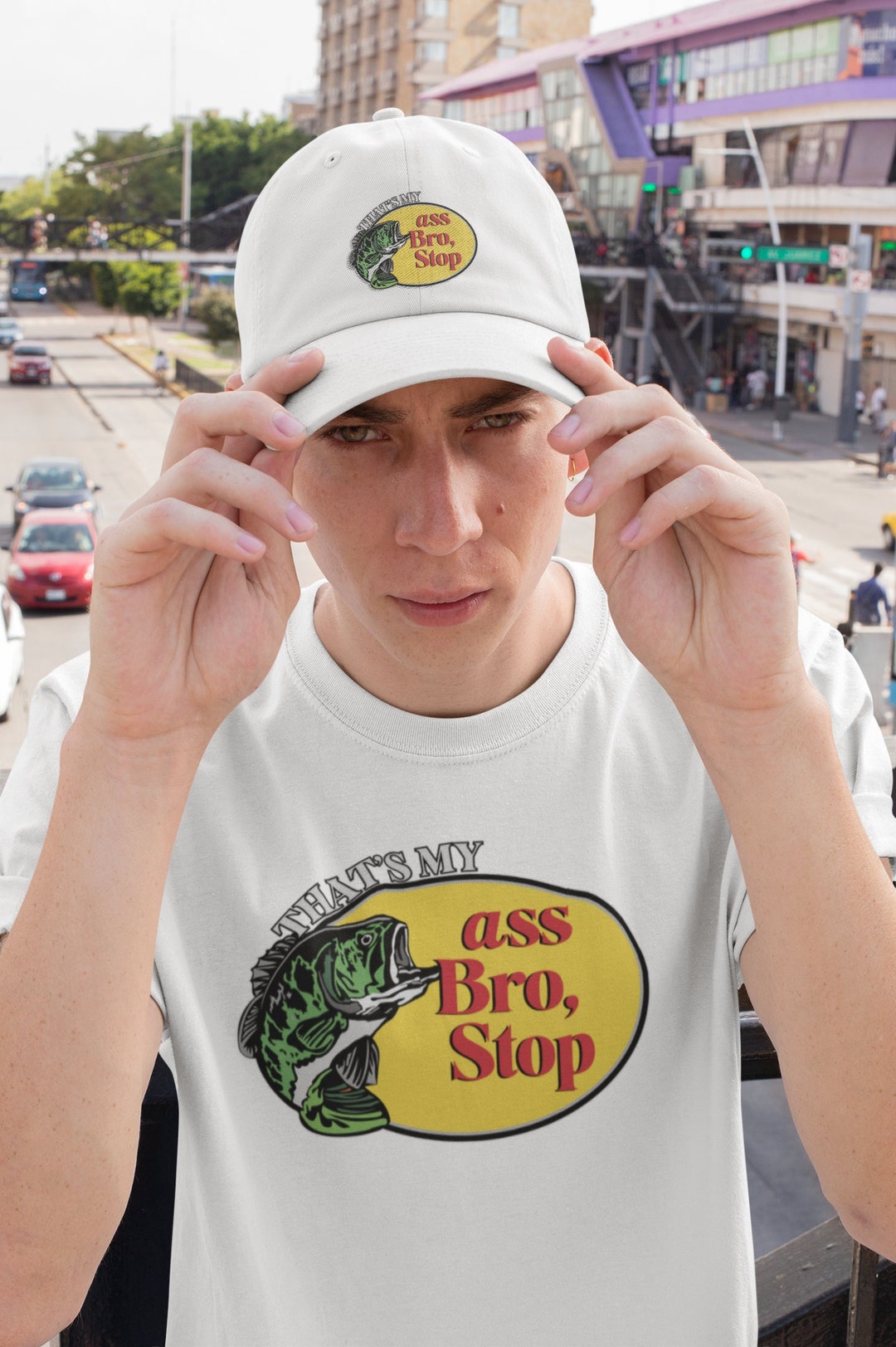 That's My Ass Bro Stop T-shirt Graphic Tee, Funny Fishing Shirt for Men ...