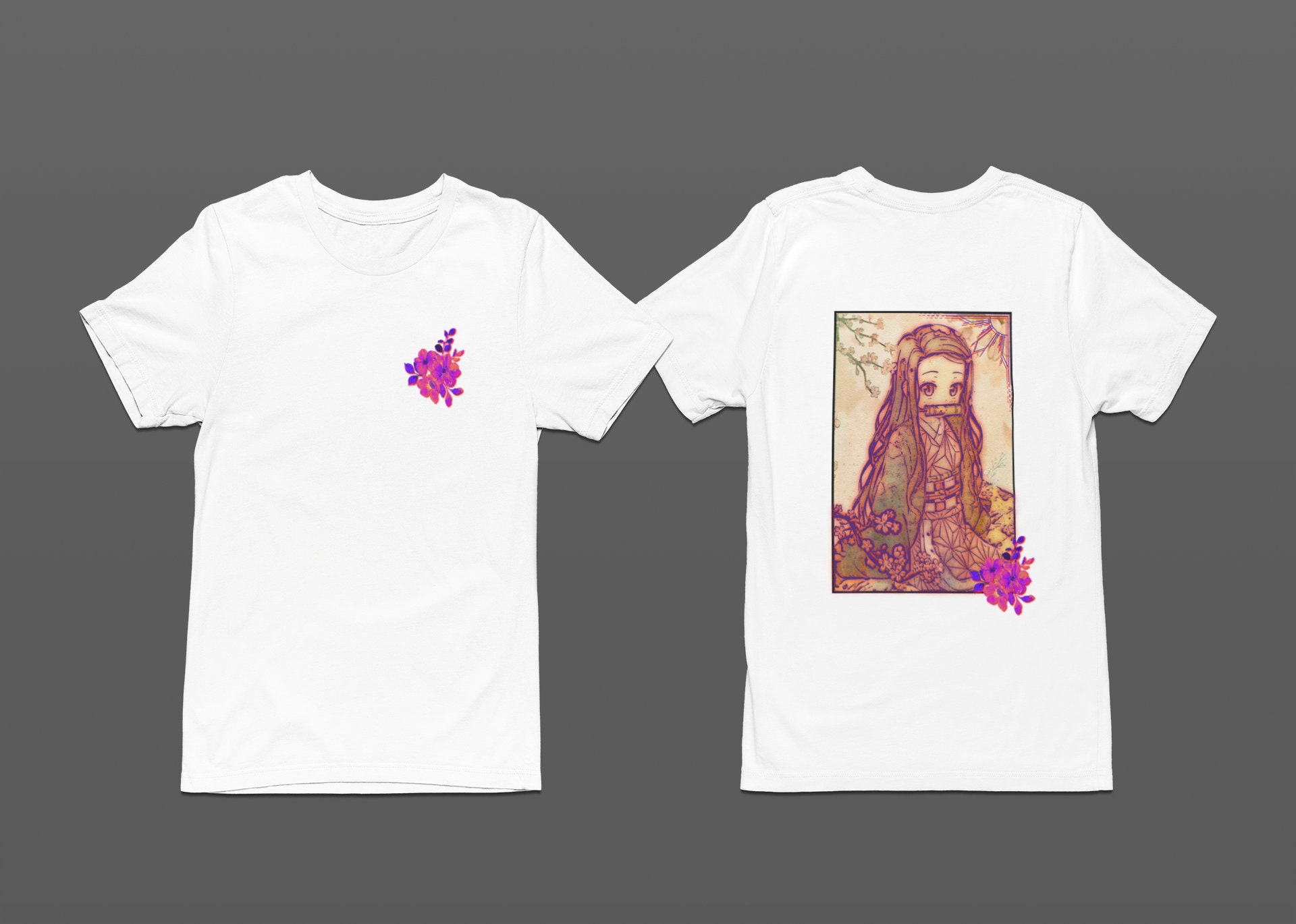 Kamada Nezuko Custom Design Hoodie T-shirt Longsleeve Anime Print - Etsy