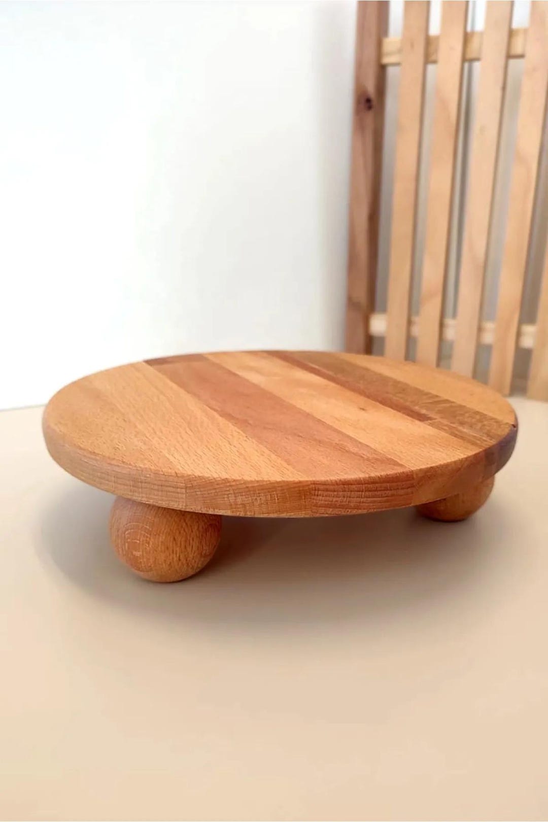 Round Stand With Bun Feet for Kitchen Decor - Etsy