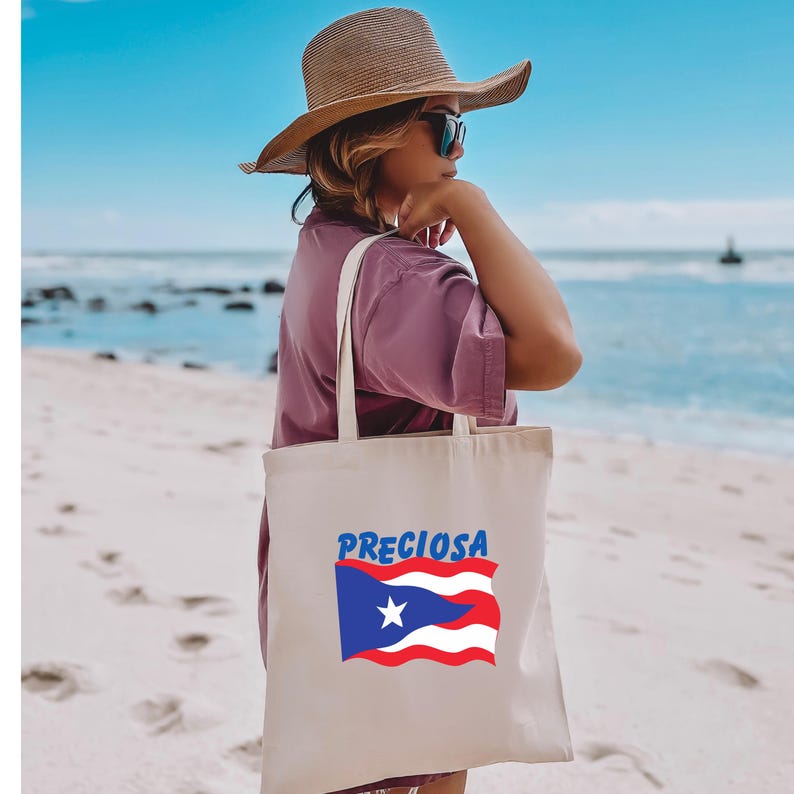 Puerto Rico Canvas Tote Bag Boricua Tote Beach Vacation Travel Bag ...