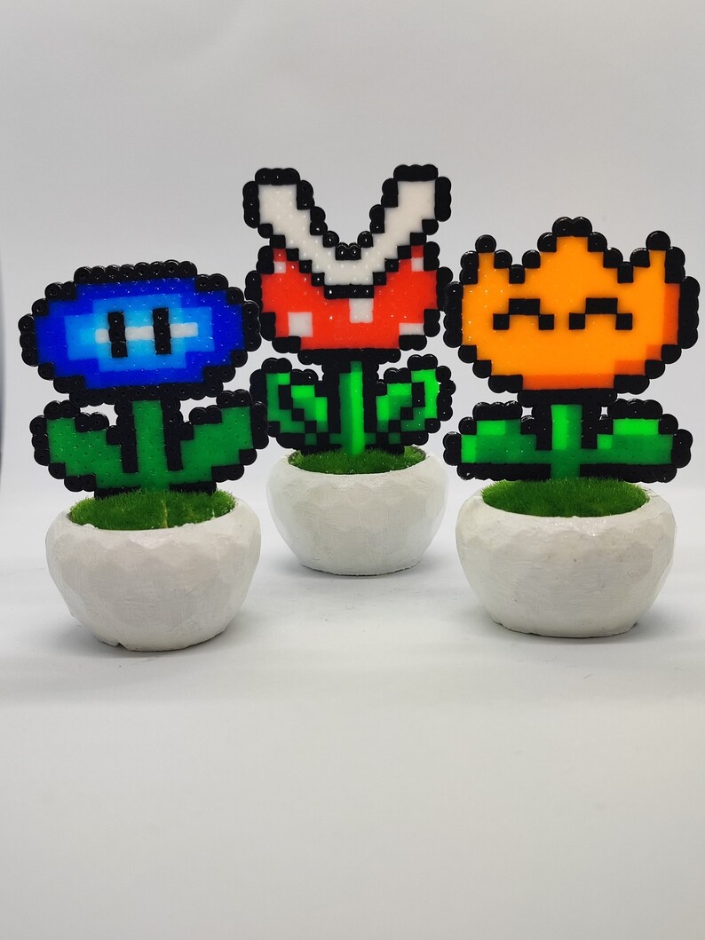 Mini Pixel Art Flowers - Etsy