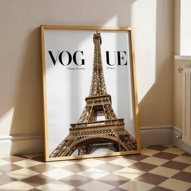 Vogue Eiffel Tower Poster - Etsy