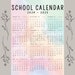 Year at a Glance School Calendar 2024-2025, A4 & A3 Size, Monday/sunday ...